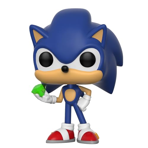 Funko Pop! Games: Sonic - Sonic with Emerald Collectible Toy, Blue