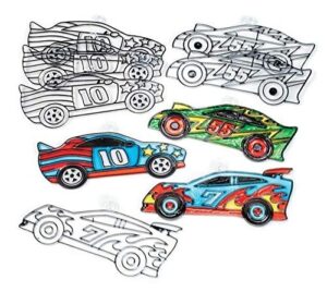 s&s worldwide-p1130018 race car sun catchers (pack of 12), 5-3/4inx2in