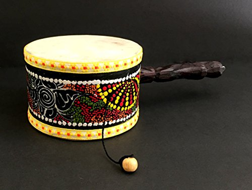 Balance Drum Twist Rattle Painted Double Maraca Monkey Drum Percussion Instrument- HEAVY DUTY/PROFESSIONAL QULAITY - JIVE® BRAND (10-in.)