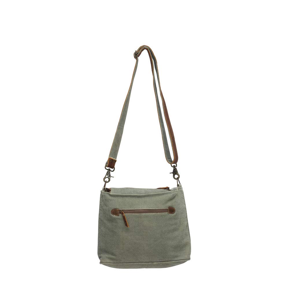 Paris Workshop Upcycled Canvas and Hair-On Cowhide Leather Crossbody Bag