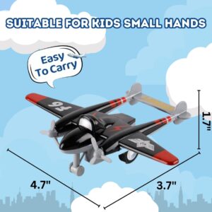 Liberty Imports Pull Back Airplanes Toys Vehicle Playset, Variety Pack of Helicopters, Stealth Bombers, Fighter Jets, Aircraft, Planes for Kids Toddlers Party Favors (12 Pack)