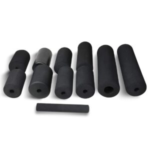 CAP Barbell PU/Foam Roller, PU/Foam Foot Pads, Roller Pad for Leg Extension, Weight Bench, PEC Deck Pads Replacement Parts for Exercise Machine, Multiple Size Available, Sold by Pair