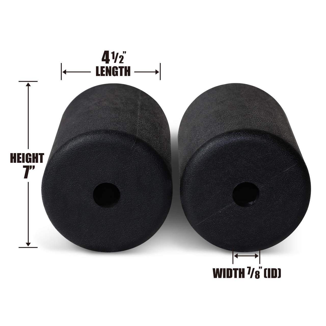 CAP Barbell PU/Foam Roller, PU/Foam Foot Pads, Roller Pad for Leg Extension, Weight Bench, PEC Deck Pads Replacement Parts for Exercise Machine, Multiple Size Available, Sold by Pair