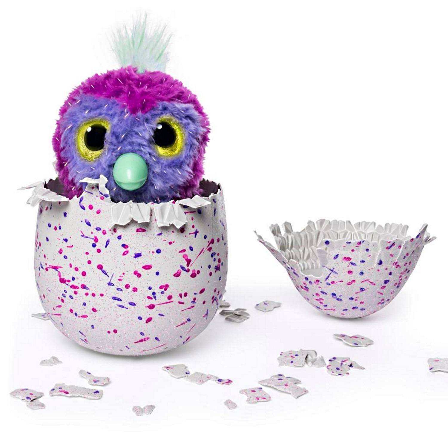 Hatchimals Glittering Garden - Hatching Egg – Magical Interactive Creature – Sparkly Penguala with Soft Shimmering Fur and Twinkling Wings– Purple/Magenta by Spin Master