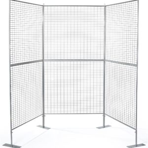 Displays2go Gridwall Panel for Art Work, Double Sided, Iron Build – Silver Finish (AD3PNL)