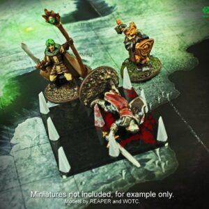 LITKO Fantasy Spiked Pit Trap Marker | Compatible with Dungeons & Dragons | RPG | Pathfinder