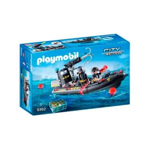 playmobil tactical unit boat, multicolor