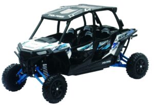 new-ray toys 1:18 polaris rzr xp 4 turbo (matte white lightning) (57843b)