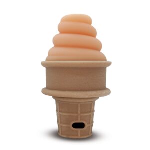 sweetooth ice cream cone shaped baby teether - adorable orange