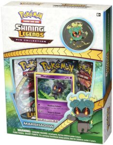 pokemon tcg: shining legends marshadow pin collectible card box