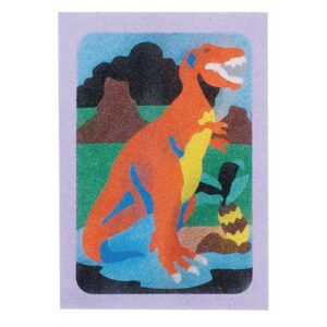 sand art boards - dinosaurs, 5" x 7" (pack of 12)