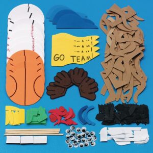 Team Sports Magnets Craft Kit (Pack of 12)