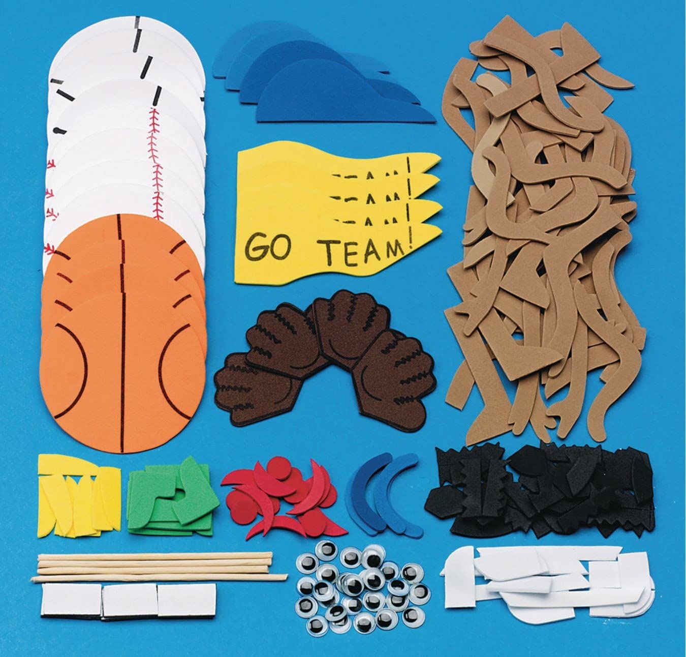 Team Sports Magnets Craft Kit (Pack of 12)