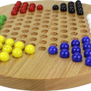 Oak Chinese Checkers - Made in USA