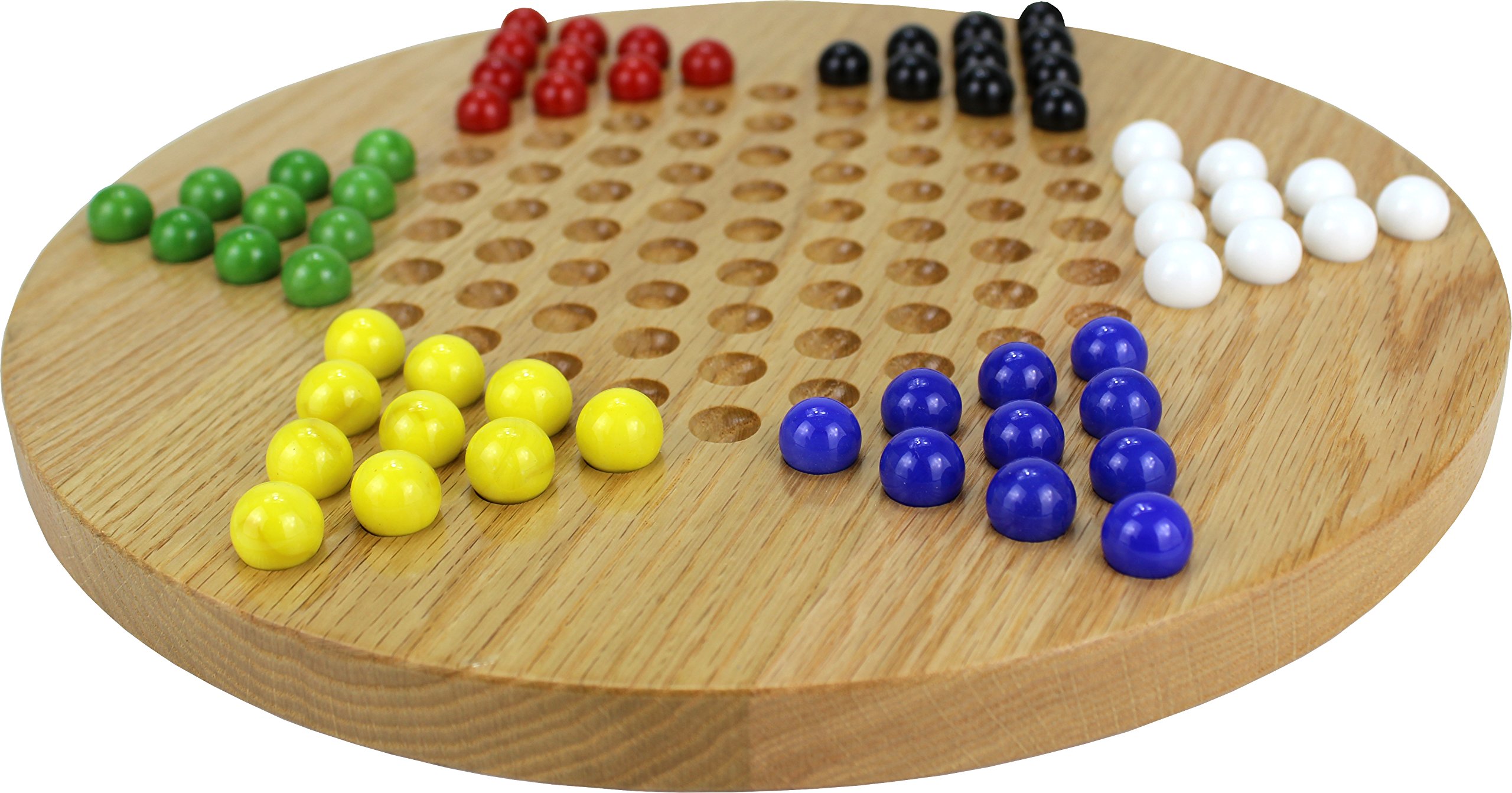 Oak Chinese Checkers - Made in USA