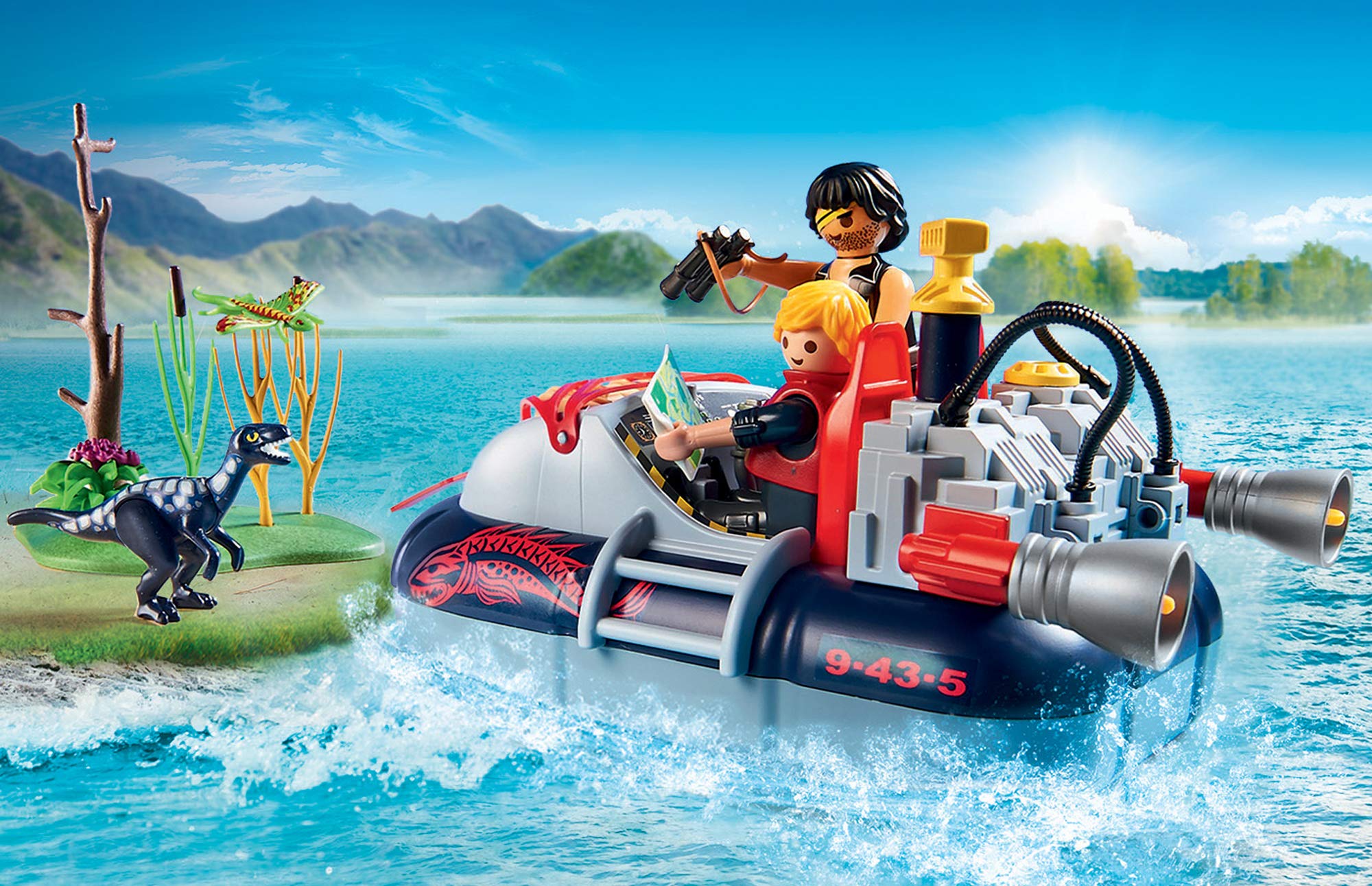 Playmobil Dino Hovercraft with Underwater Motor