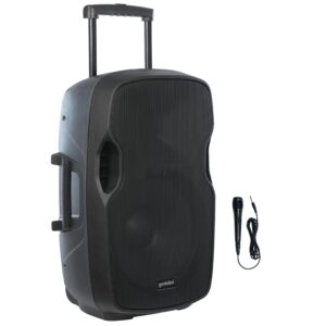 gemini sound as-15togo: 2000w portable battery-powered pa with wheels, bluetooth, echo effect, usb/sd playback