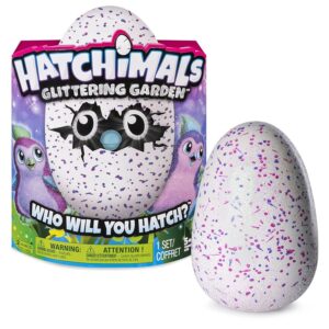 Hatchimals Glittering Garden - Hatching Egg – Magical Interactive Creature – Sparkly Penguala with Soft Shimmering Fur and Twinkling Wings– Purple/Magenta by Spin Master