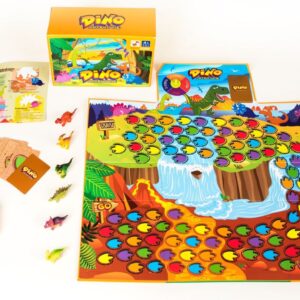 Sunlite Dino Adventure Table top Board Game Trains Social Skills, Concentration and Focus