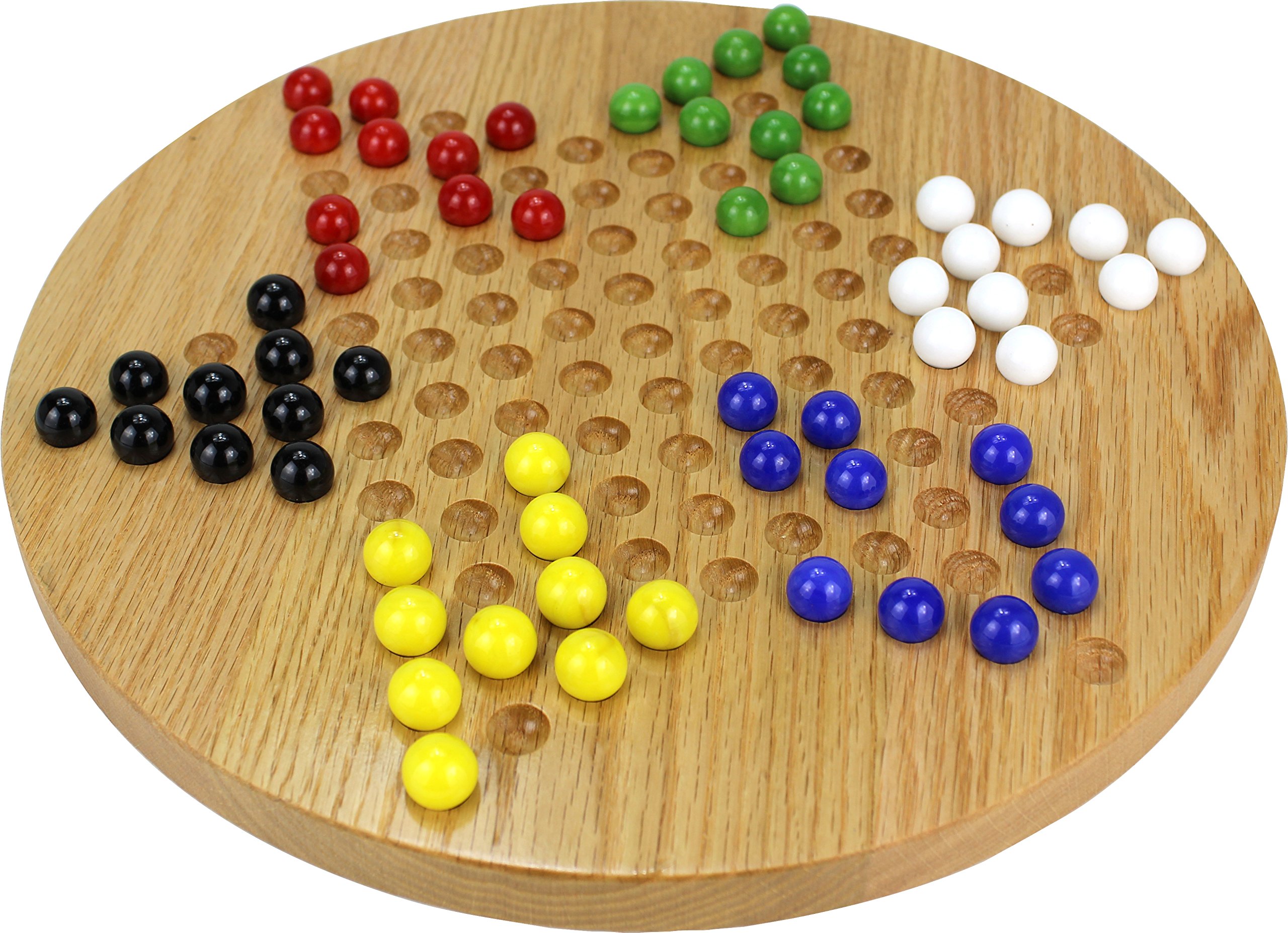 Oak Chinese Checkers - Made in USA