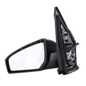 dependable direct left driver side mirror compatible with nissan sentra (2007 2008 2009 2010 2011 2012) manual, unpainted non-heated outside rear view replacement door mirror - parts link #: ni1320166