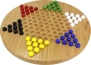 oak chinese checkers - made in usa