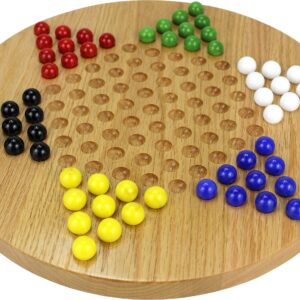 Oak Chinese Checkers - Made in USA