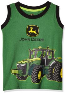 john deere boys muscle t-shirt t shirt, john deere green black, 4 us