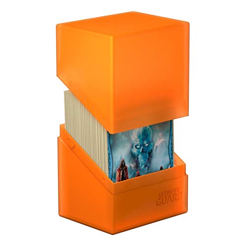 Ultimate Guard Boulder 80+, Deck Case for 80 Double-Sleeved TCG Cards, Poppy Topaz, Secure & Durable Storage for Trading Card Games, Soft-Touch Finish