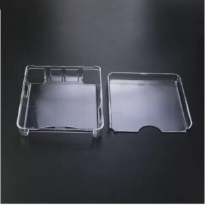 new upper and lower lid plastic protective cases for nintendo gba sp gameboy advance sp console-clear white