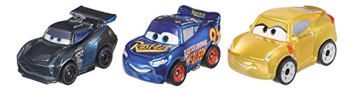 Disney Cars Toys Mini Racers Metal Vehicles, 3 Pack