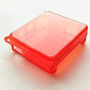 new upper and lower lid plastic protective cases for nintendo gba sp gameboy advance sp console-clear red