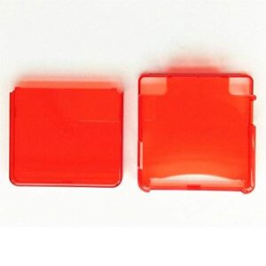 New Upper and lower lid Plastic Protective Cases For Nintendo GBA SP Gameboy Advance Sp Console-Clear Red