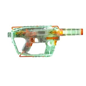 Nerf Modulus Ghost Ops Evader Motorized Blaster - Light-Up See-Through Blaster and Barrel Extension, Includes 12 Official Elite Darts (Amazon Exclusive)