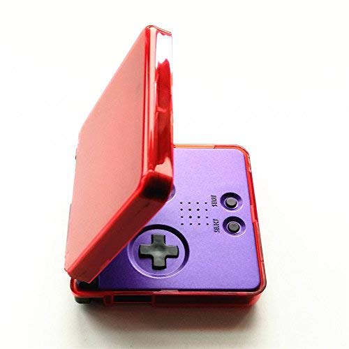 New Upper and lower lid Plastic Protective Cases For Nintendo GBA SP Gameboy Advance Sp Console-Clear Red