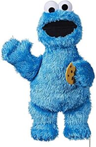 sesame street feed me cookie monster plush: interactive 13 inch cookie monster, says silly phrases, belly laughs, toy for kids 18 months old and up