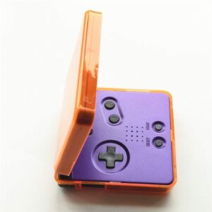 New Upper and Lower lid Plastic Protective Cases for Nintendo GBA SP Gameboy Advance Sp Console-Clear Orange