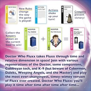 Looney Labs Doctor Who Fluxx Card Game - Whovian Delight with Quick Rounds