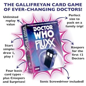 Looney Labs Doctor Who Fluxx Card Game - Whovian Delight with Quick Rounds