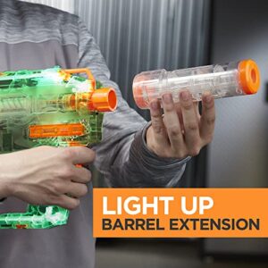 Nerf Modulus Ghost Ops Evader Motorized Blaster - Light-Up See-Through Blaster and Barrel Extension, Includes 12 Official Elite Darts (Amazon Exclusive)