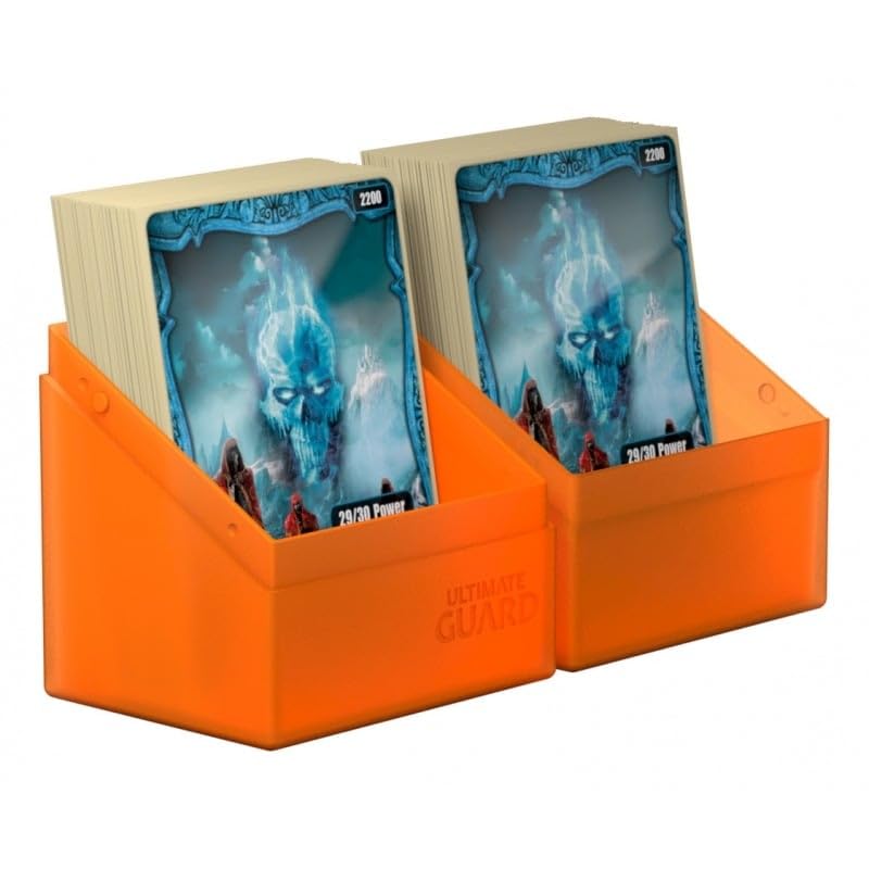 Ultimate Guard Boulder 80+, Deck Case for 80 Double-Sleeved TCG Cards, Poppy Topaz, Secure & Durable Storage for Trading Card Games, Soft-Touch Finish