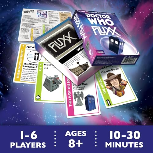 Looney Labs Doctor Who Fluxx Card Game - Whovian Delight with Quick Rounds