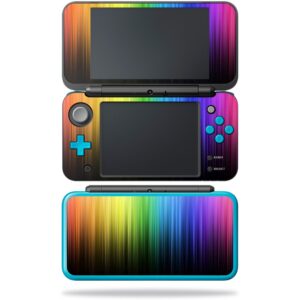 mightyskins skin compatible with nintendo new 2ds xl - rainbow streaks | protective, durable, and unique vinyl decal wrap cover | easy to apply, remove, and change styles | made in the usa