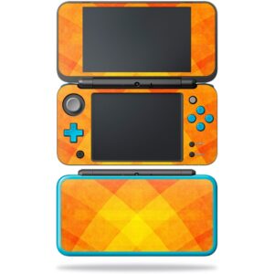 mightyskins skin compatible with nintendo new 2ds xl - orange texture | protective, durable, and unique vinyl decal wrap cover | easy to apply, remove, and change styles | made in the usa