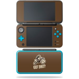 mightyskins skin compatible with new nintendo new 2ds xl - got dirt | protective, durable, and unique vinyl decal wrap cover | easy to apply, remove, and change styles | made in the usa