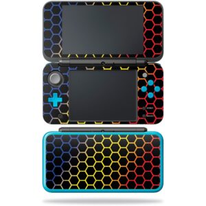 mightyskins skin compatible with nintendo new 2ds xl - primary honeycomb | protective, durable, and unique vinyl decal wrap cover | easy to apply, remove, and change styles | made in the usa