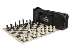 u.s. chess supreme triple weighted chess set combo (black)