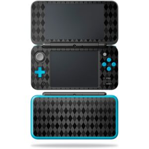 mightyskins skin compatible with nintendo new 2ds xl - black argyle | protective, durable, and unique vinyl decal wrap cover | easy to apply, remove, and change styles | made in the usa