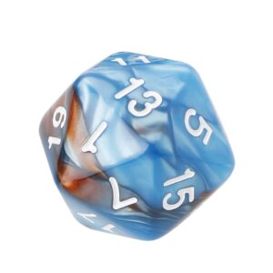 OTGO 7pcs/Set D4-D20 Portable Acrylic Polyhedral Dice Table Gaming Dice Set(Sky Blue)