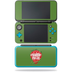 mightyskins skin compatible with new nintendo new 2ds xl - strawberry fields forever | protective, durable, and unique vinyl wrap cover | easy to apply, remove, and change styles | made in the usa